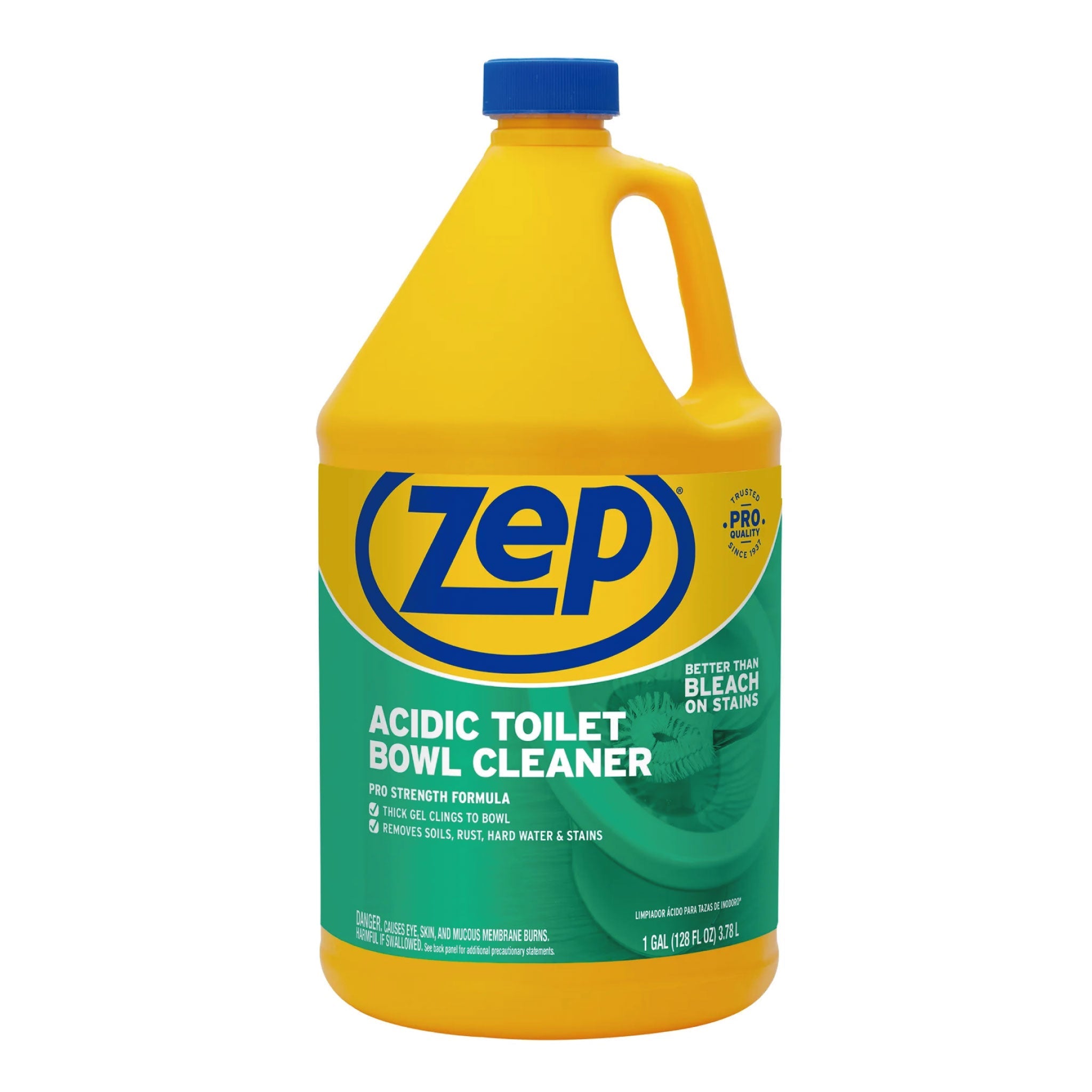 ZEP ACIDIC TOILET BOWL CLEANER – REMOVES HARD WATER STAINS – 1 GALLON ...