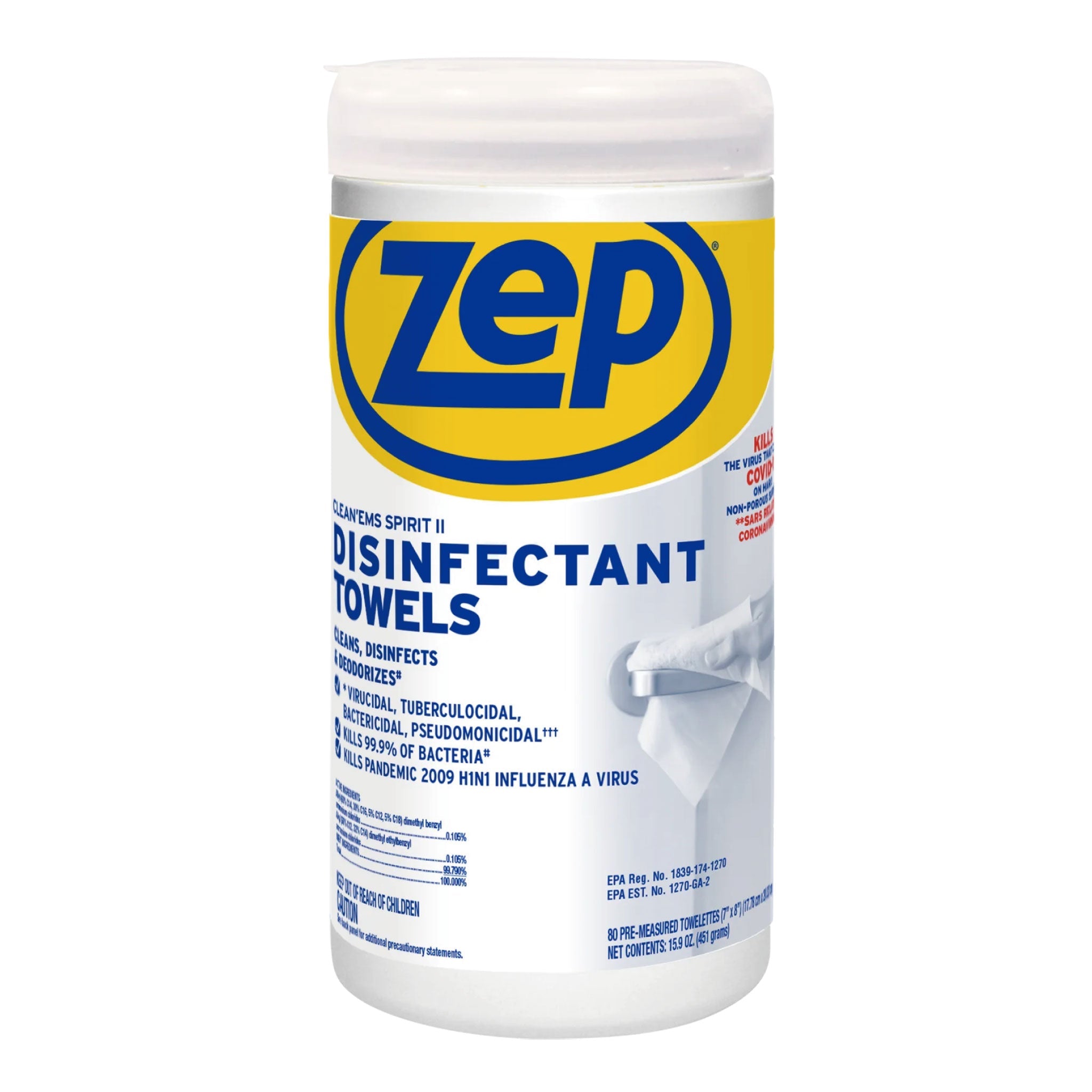 SPIRIT II DISINFECTANT AND SANITIZING WIPES (80 WIPES PER CANISTER ...